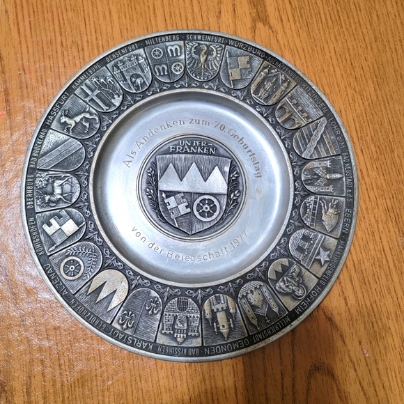 Vintage | Accents | Vintage Bavarian German Pewter Plate | Poshmark